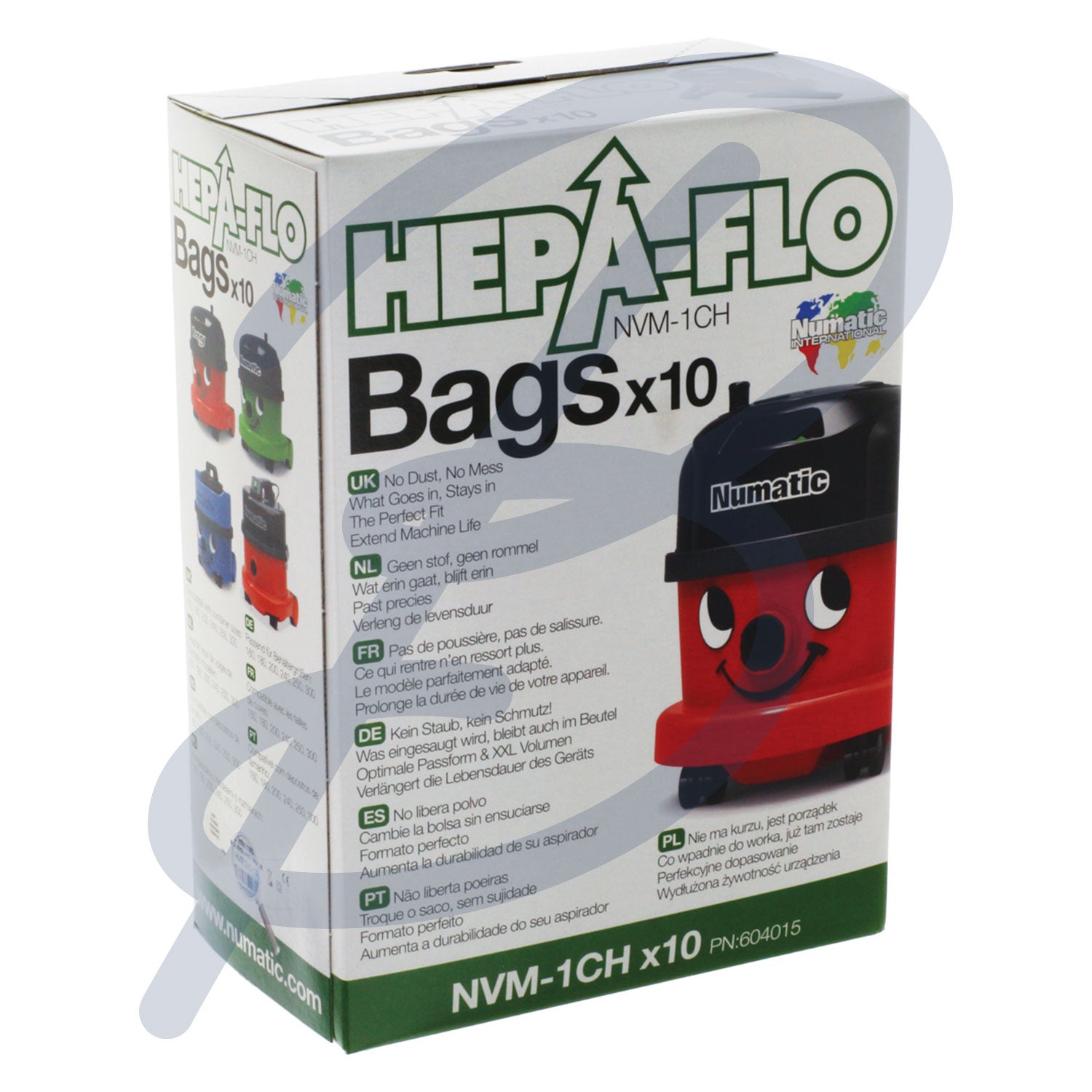 Numatic Microfibre Vacuum Bags (Pack of 10) - NVM-1CH^000 | The Bag Lady